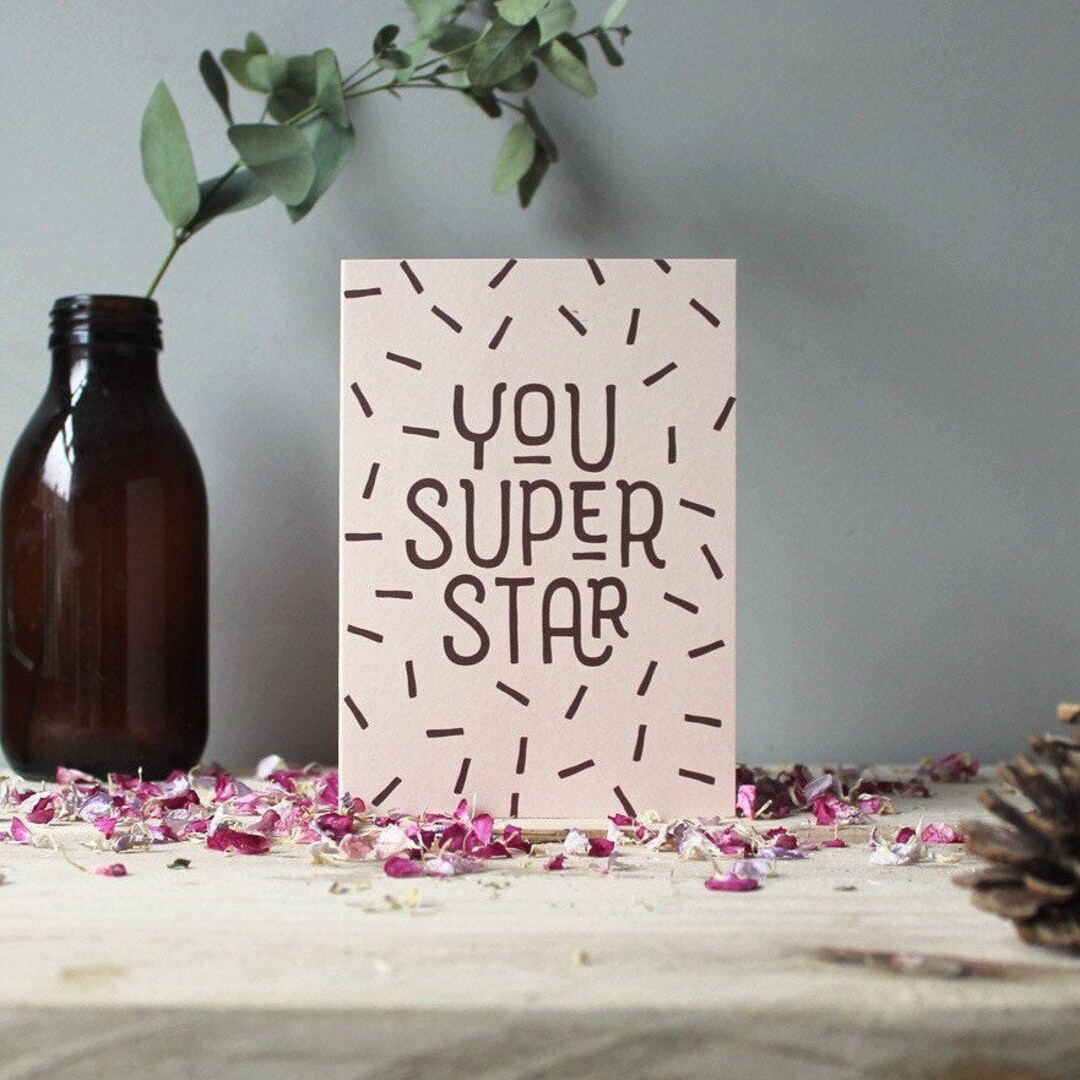Congratulations Card A6 You Superstar Perfect for GCSE, A-level, Exam ...