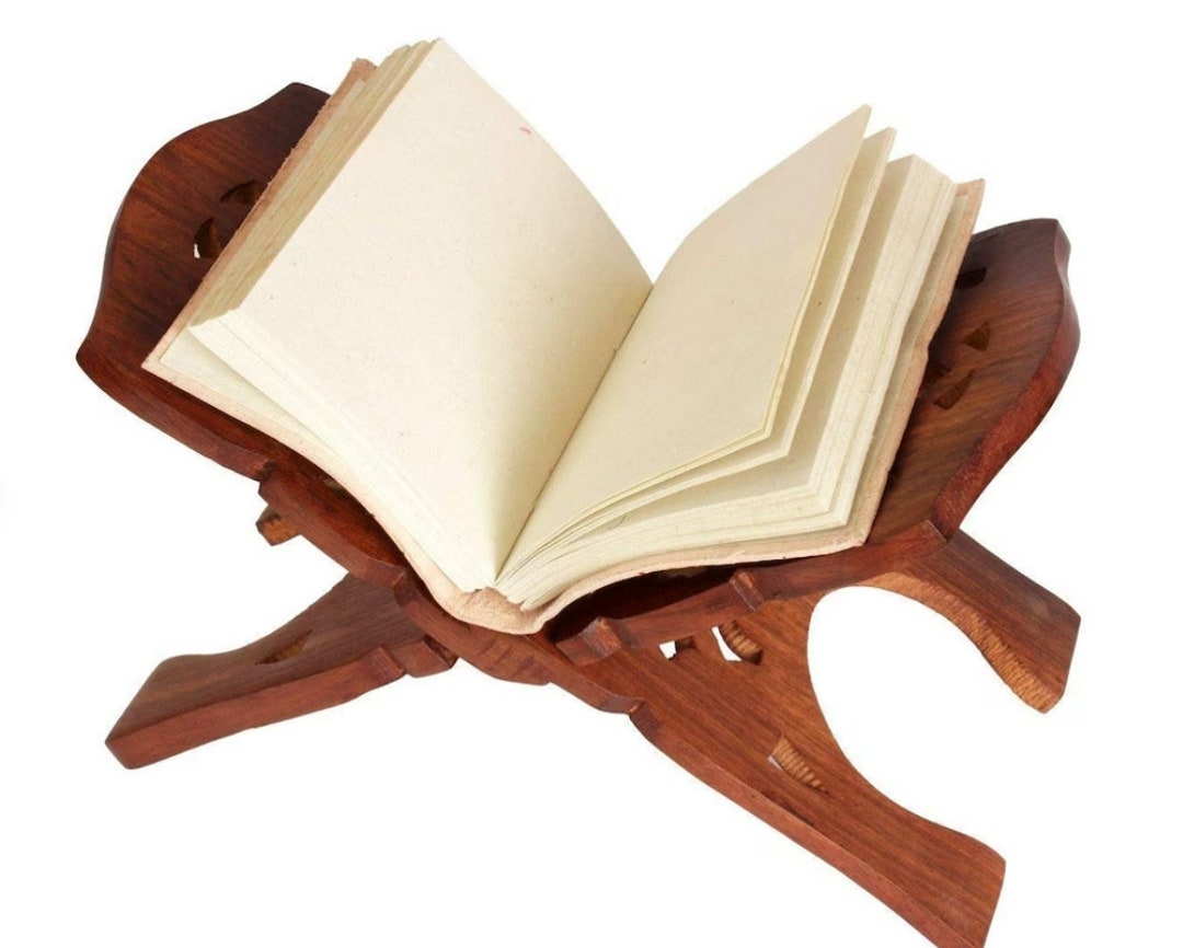 Wooden Holy Book Stand Rehal for Pooja Reading Geeta Bible Quran Books ...
