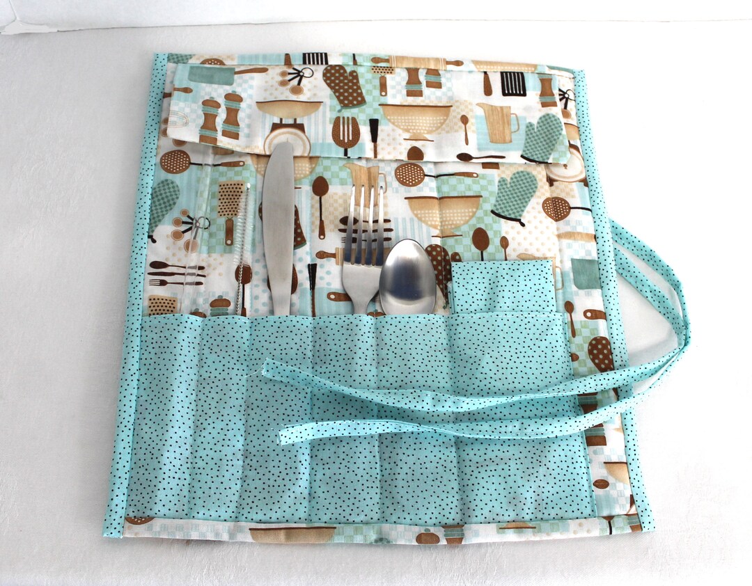 Roll up Zero Waste Travel on the Go Utensil Pouch - Etsy