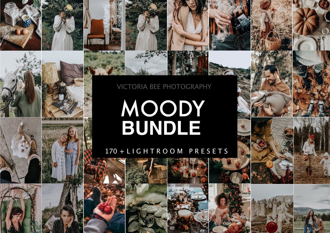 Moody Bundle Lightroom Presets, 170+ Dark Presets, Earthy Tone, Warm ...