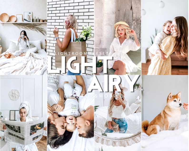 20 LIGHT AND AIRY Lightroom Presets for Mobile and Desktop - Etsy