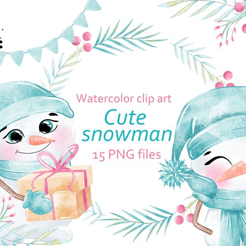 Snowman Snowwoman Clipart Clip Art Christmas Tree with Star Gifts ...