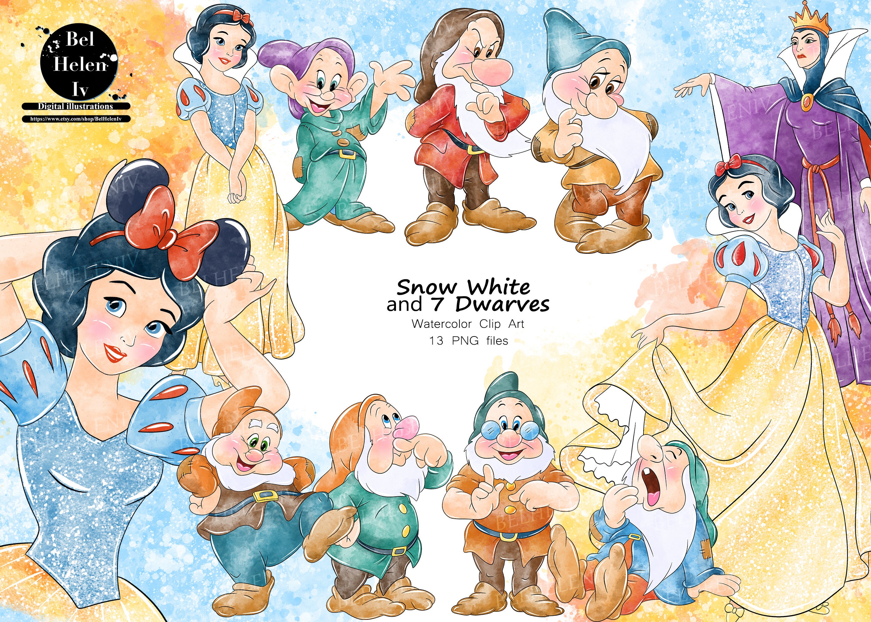 Clip Art & Image Files Craft Supplies & Tools Scrapbooking Snow White ...
