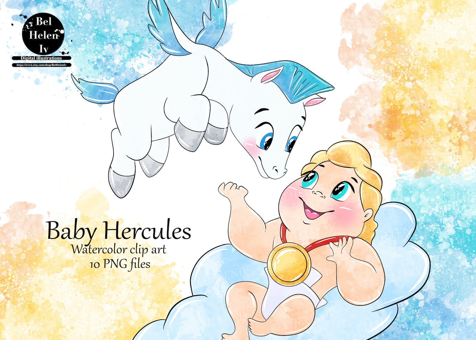 Baby Hercules clipart Hercules PNG watrcolor Hercules | Etsy