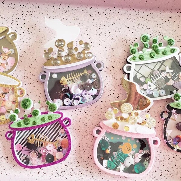 Halloween Shaker Cards - Etsy