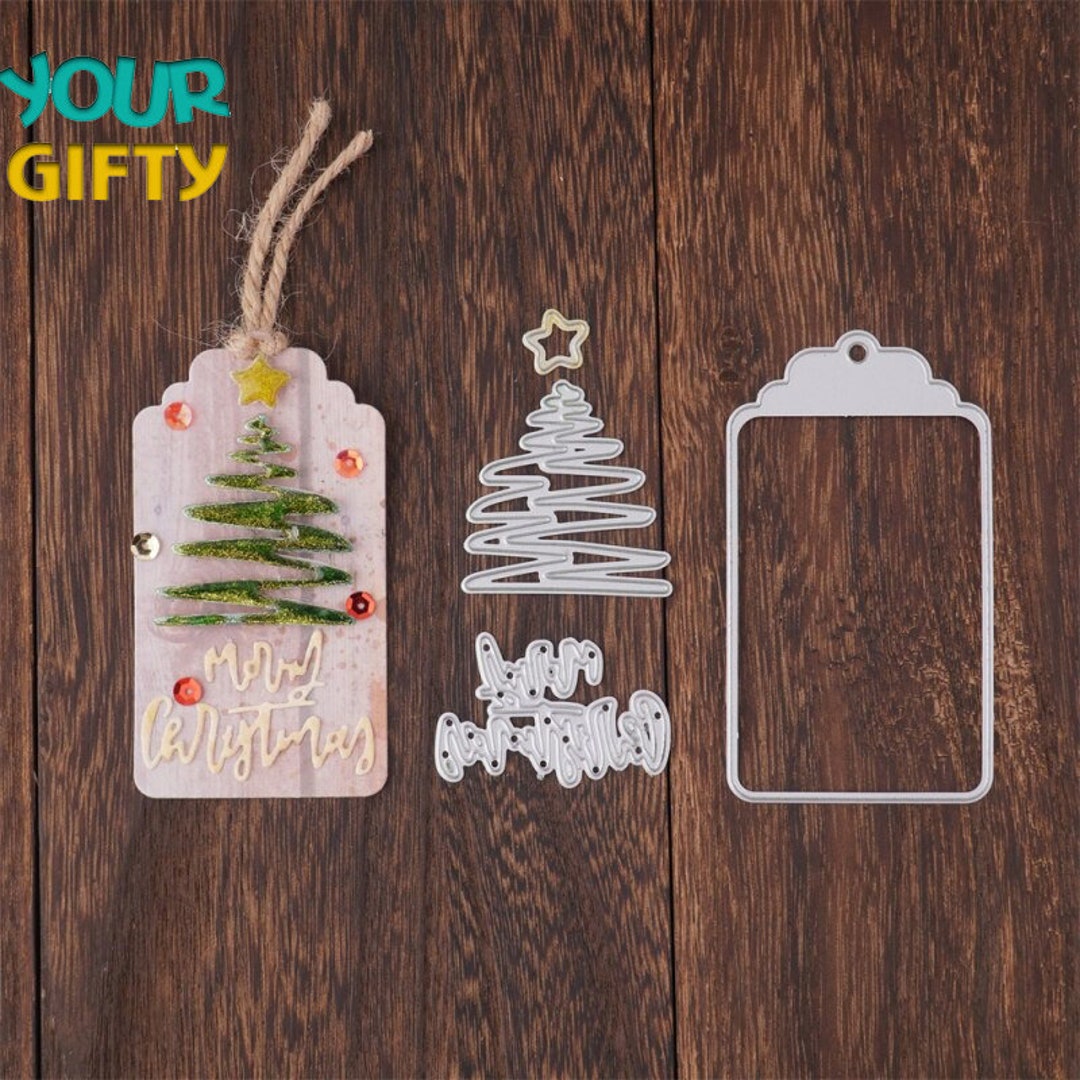 Merry Christmas Metal Cutting Dies Words Letter Stencil DIY ...