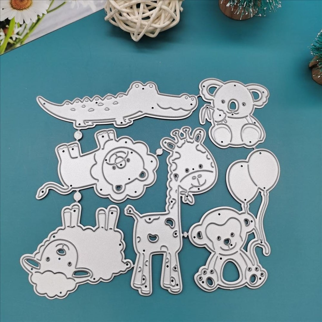 Cartoon Animals Cutting Dies Scrapbooking Embossing Folder Photo Album ...
