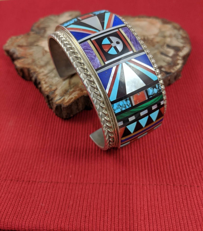 Zuni Multi Stone Inlay Barcelet by RL Vacit - Etsy