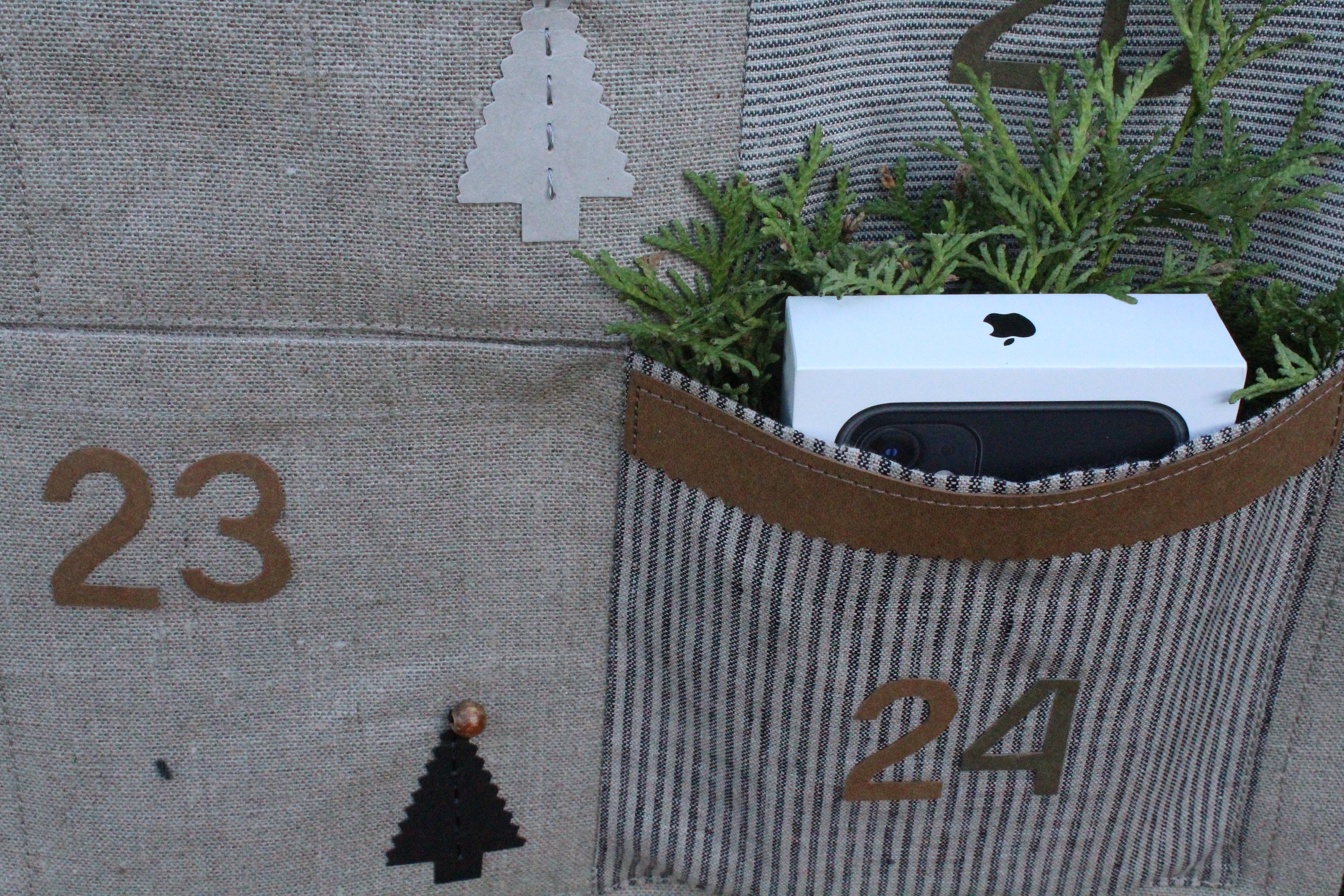 Linen Advent Calendar With Pockets: Personalized Christmas Countdown - Etsy