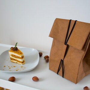 Washable Paper Lunch Bag, Picnic Bag, Cute Lunch Bag, Lunch Tote, Vegan ...