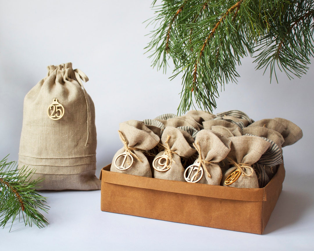 Linen Fabric Christmas Advent Calendar: Kids, Teen, Adult, No Extra ...