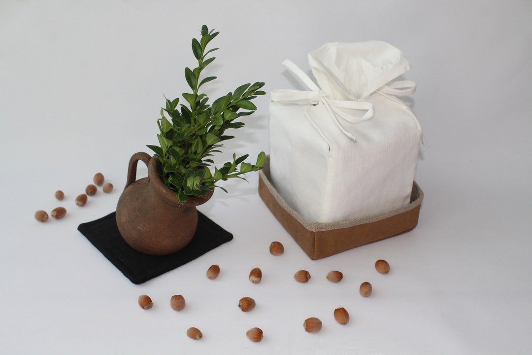 Handmade White Linen Tissue Box Cover, Minimalist Home Decor - Etsy