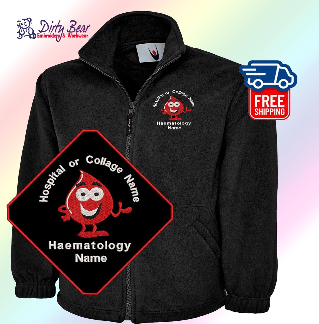 Personalized Fleece Jacket – NHS Staff, Phlebotomist, Haematology - Etsy