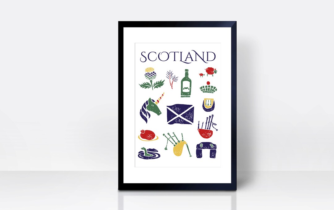 Scotland Design THICK CARDSTOCK Wall Print | A4 | Gift | Home Decor ...