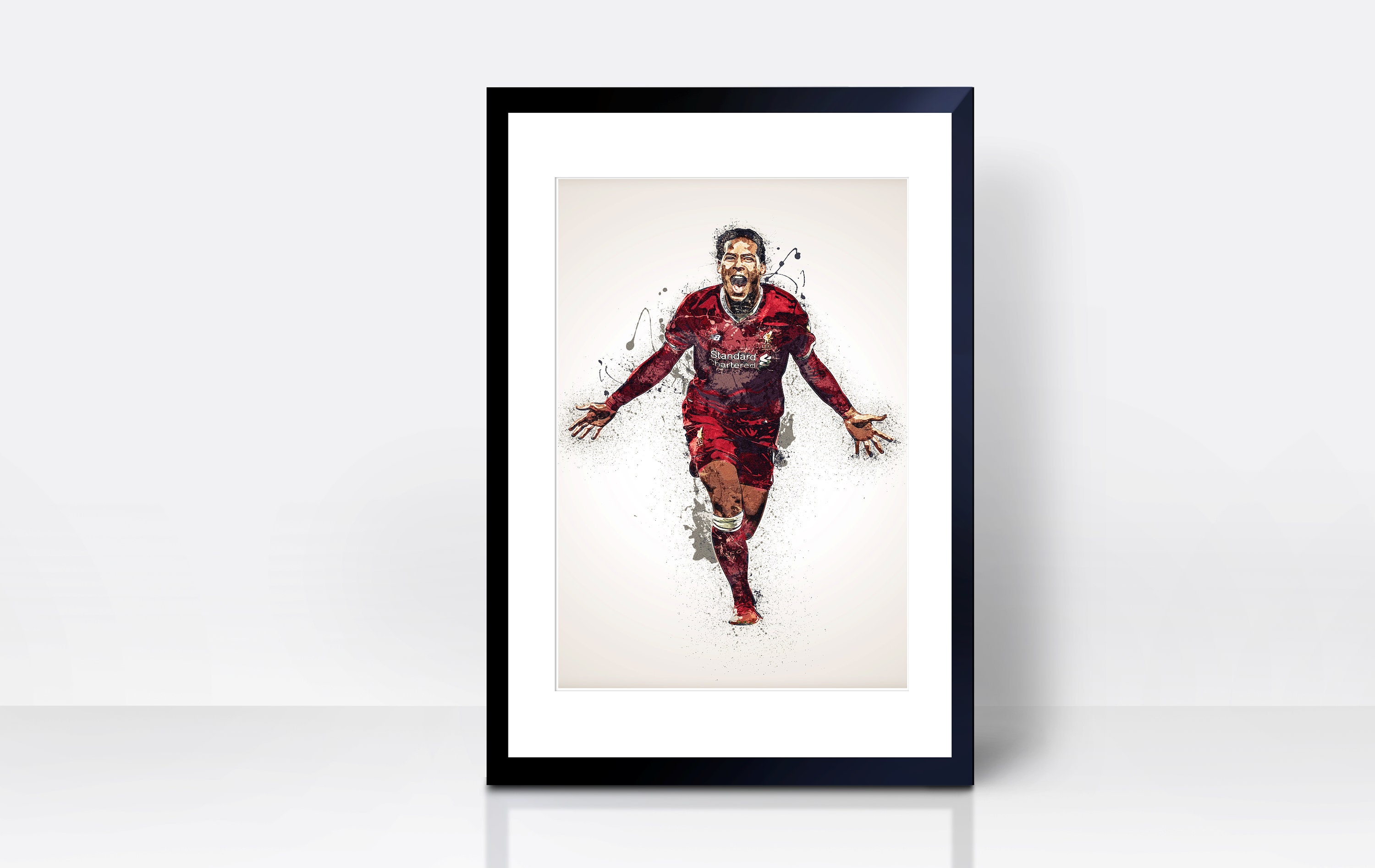 Virgil Van Dijk Wall Football Print THICK CARDSTOCK Wall Art | Etsy