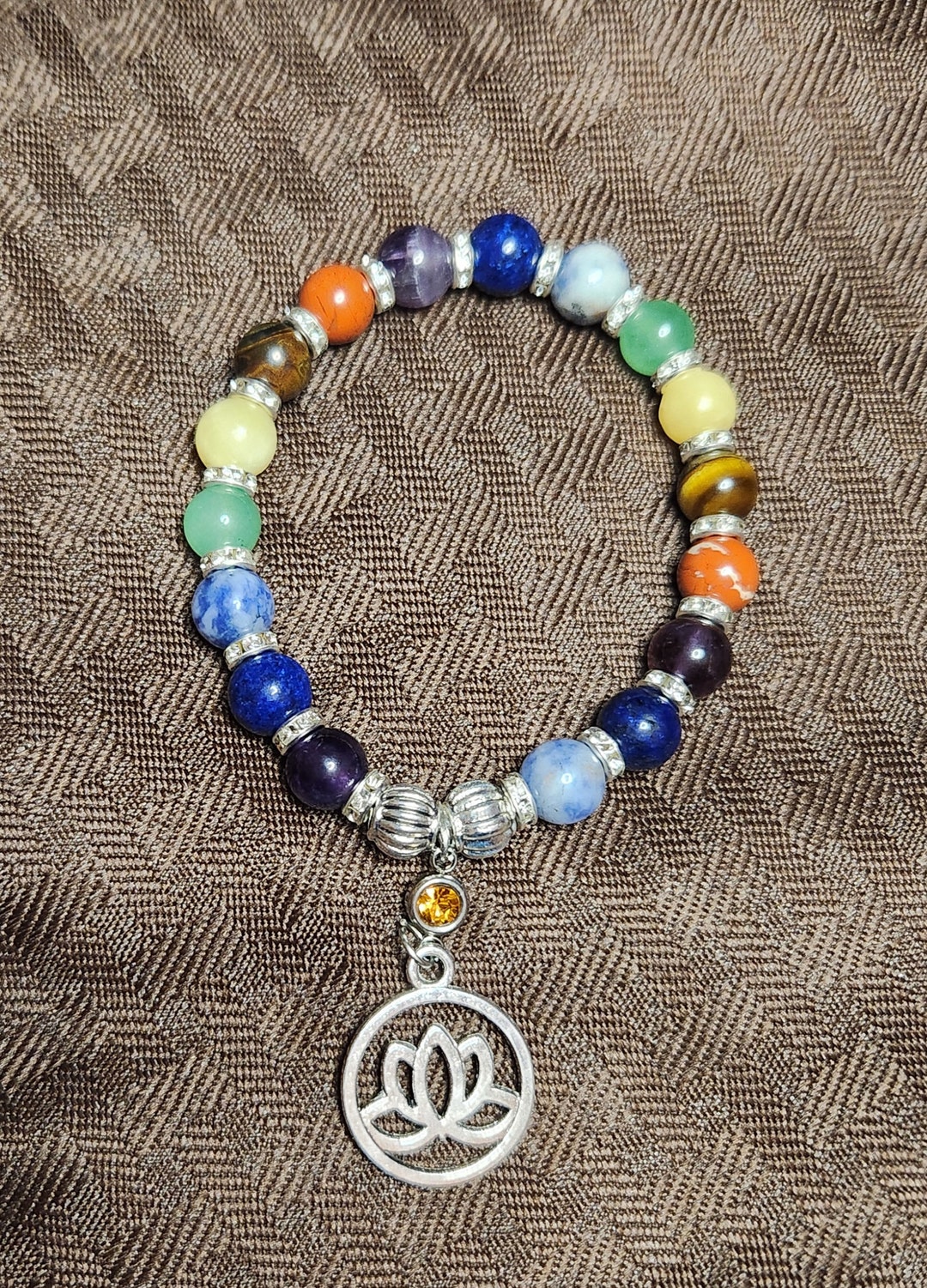 Chakra With Lotus Flower Charm - Etsy