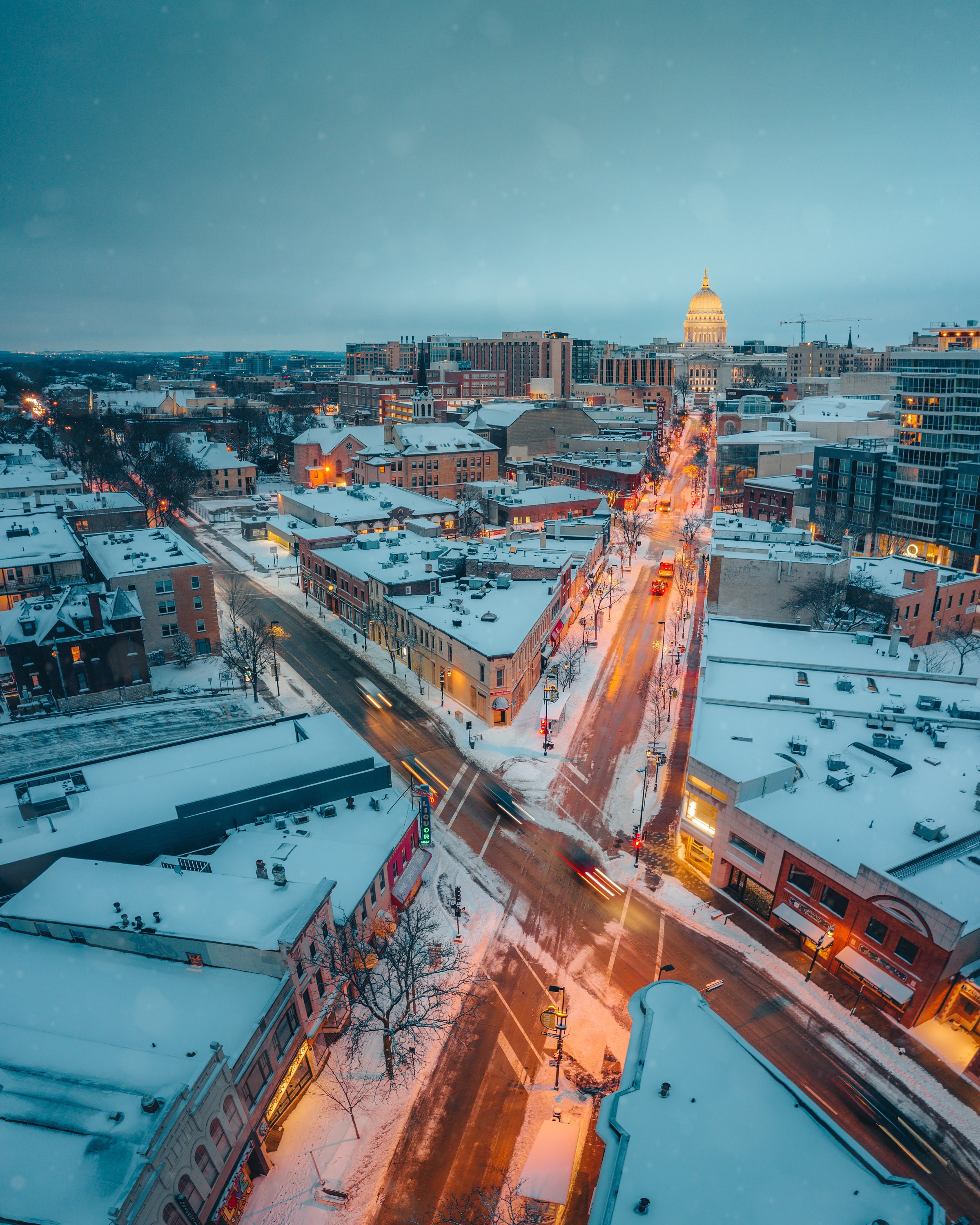 State Street From Above in Madison, Wisconsin Samuel Li Photography ...