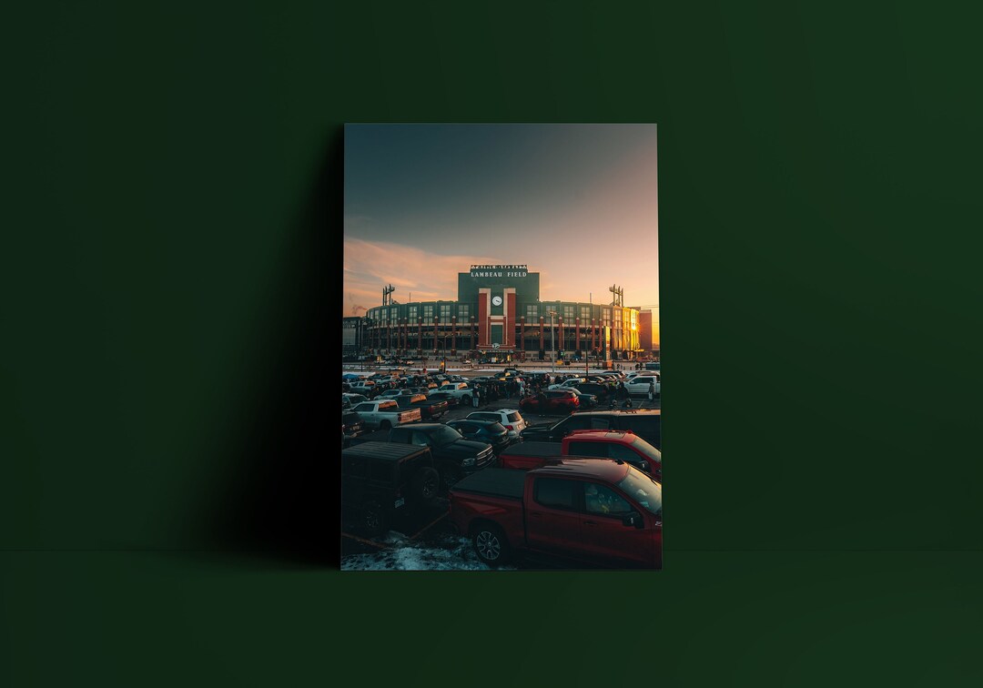Tailgating at Lambeau Field at Sunset (vertical) - Green Bay Packers ...