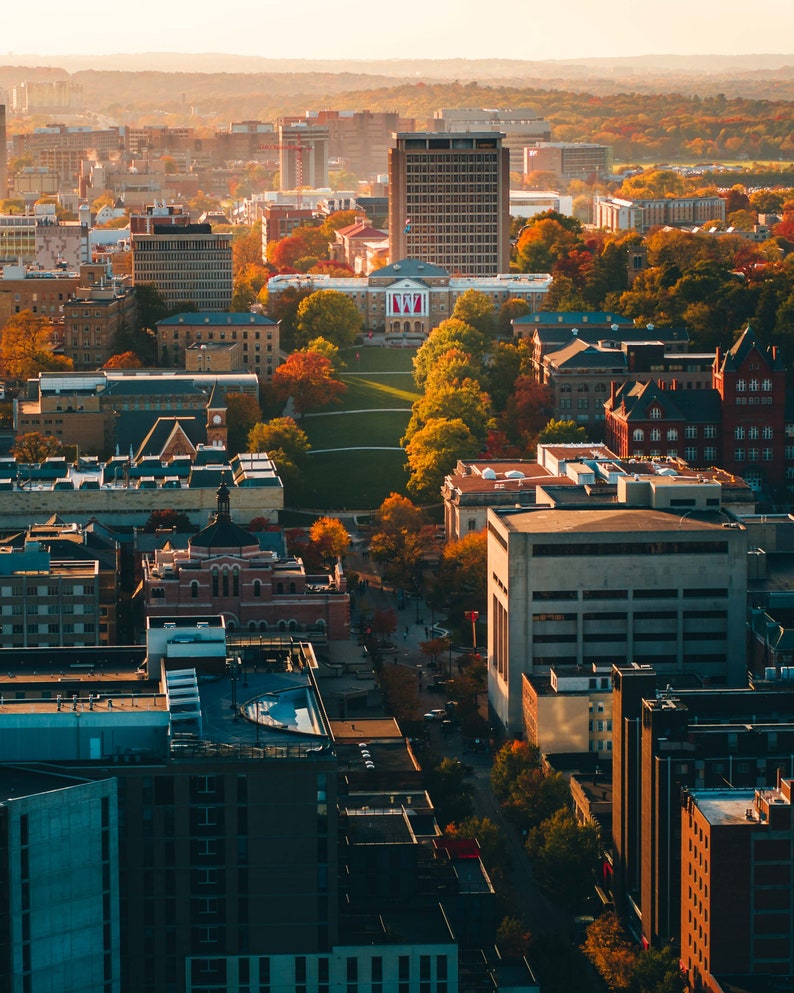 Bascom Hill and the Uw-madison Campus in Fall Samuel Li Photography Madison, WI Poster - Etsy