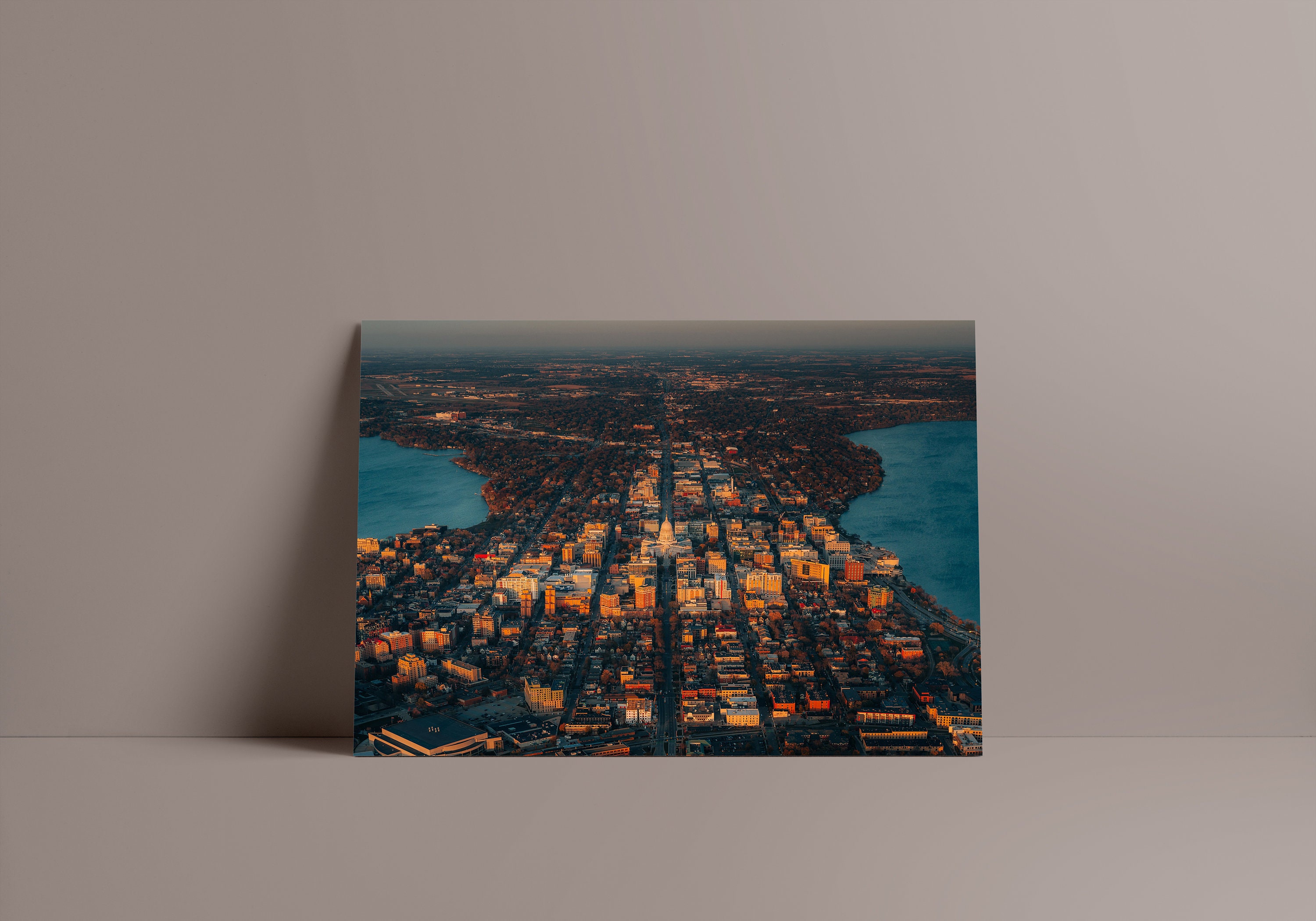Madison, Wisconsin Isthmus During Sunset (horizontal) - Samuel Li ...
