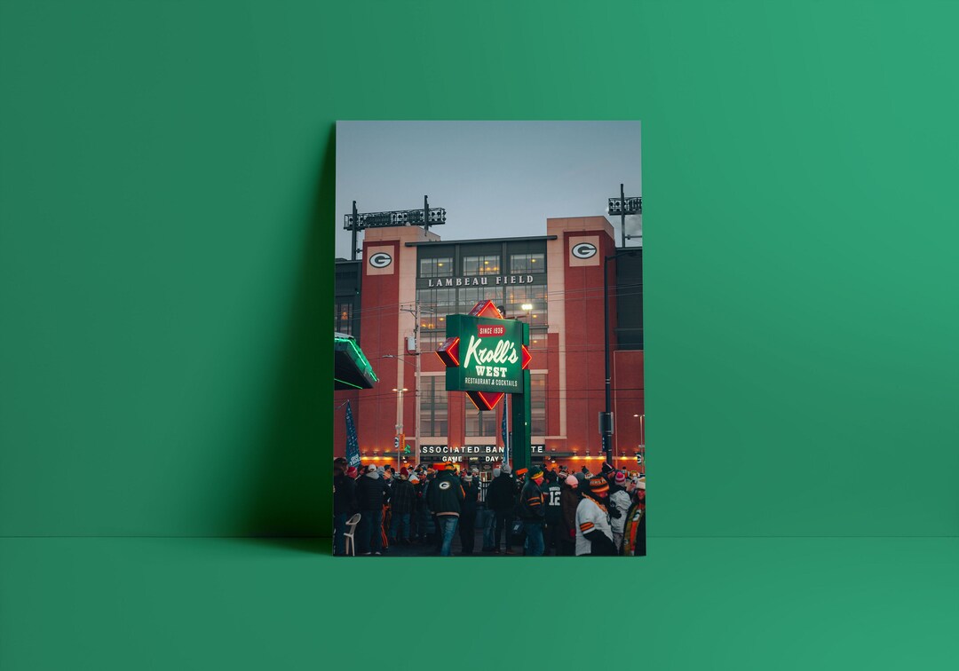 Lambeau Field and Kroll's West at Sunset (vertical) - Green Bay Packers ...
