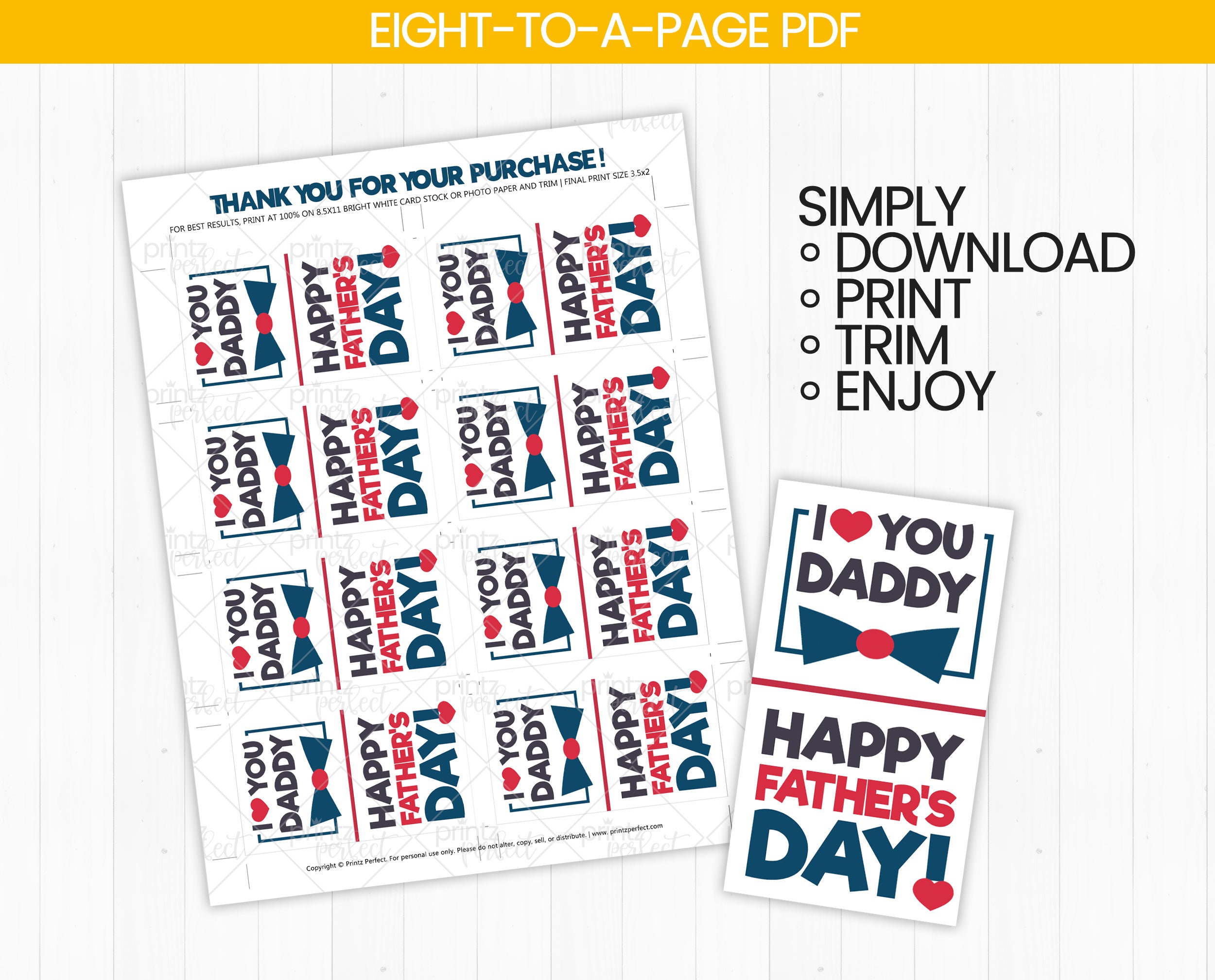 PRINTABLE Father's Day Gift Tag Card | Gift Tag for Daddy | Super Dad ...