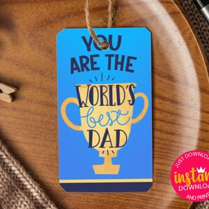 PRINTABLE Father's Day Gift Tag Card | Gift Tag for Daddy | World's ...