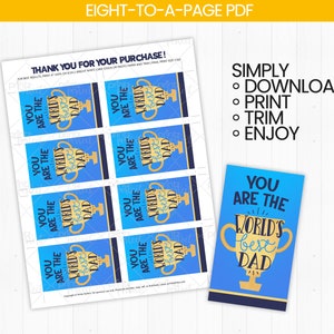 PRINTABLE Father's Day Gift Tag Card | Gift Tag for Daddy | World's ...