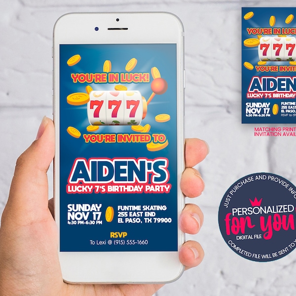 Casino Invitation - Etsy