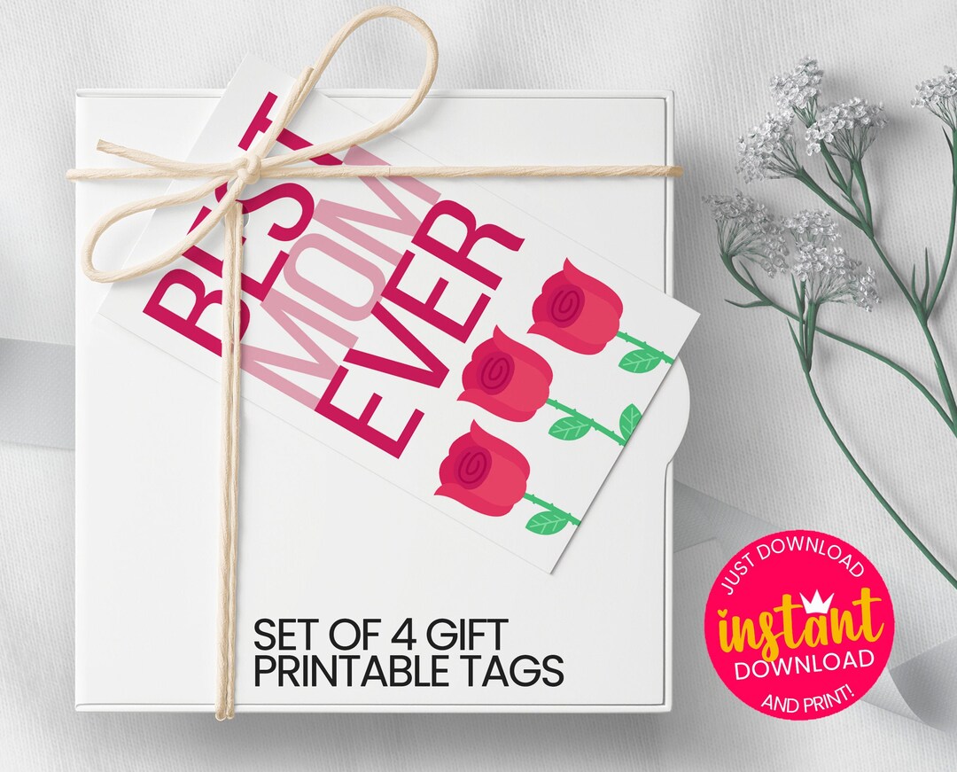 PRINTABLE Mother's Day Gift Tag Card | Set of 4 | Gift Tag for Mom ...