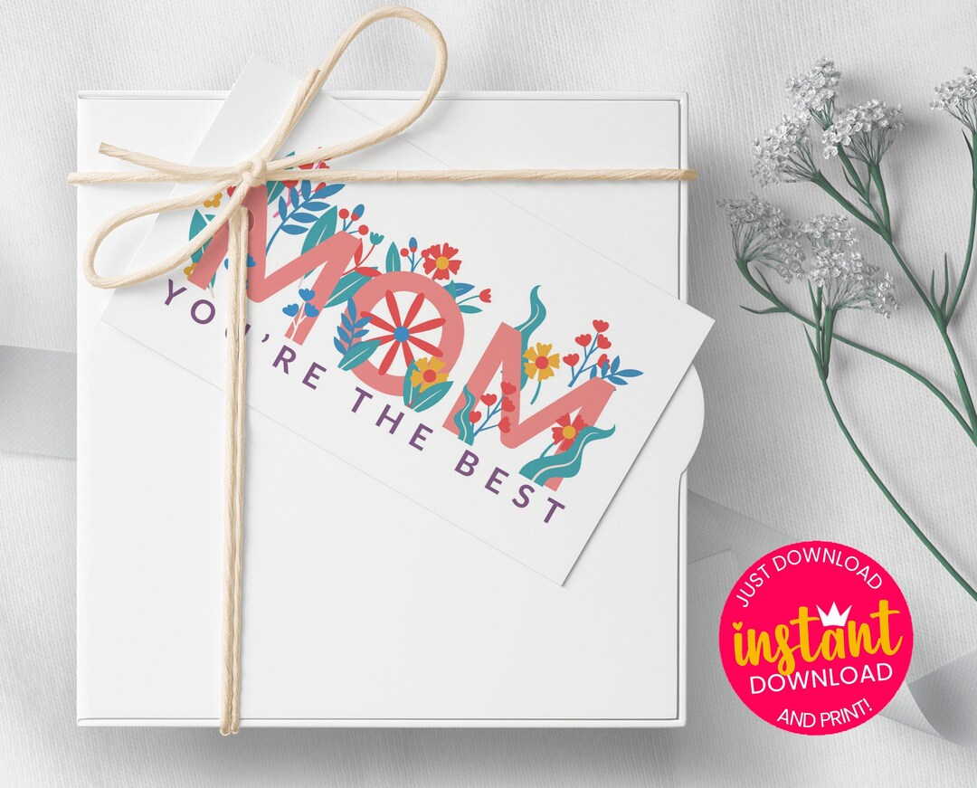 PRINTABLE Mother's Day Gift Tag Card | Gift Tag for Mom | Daisy Gift ...
