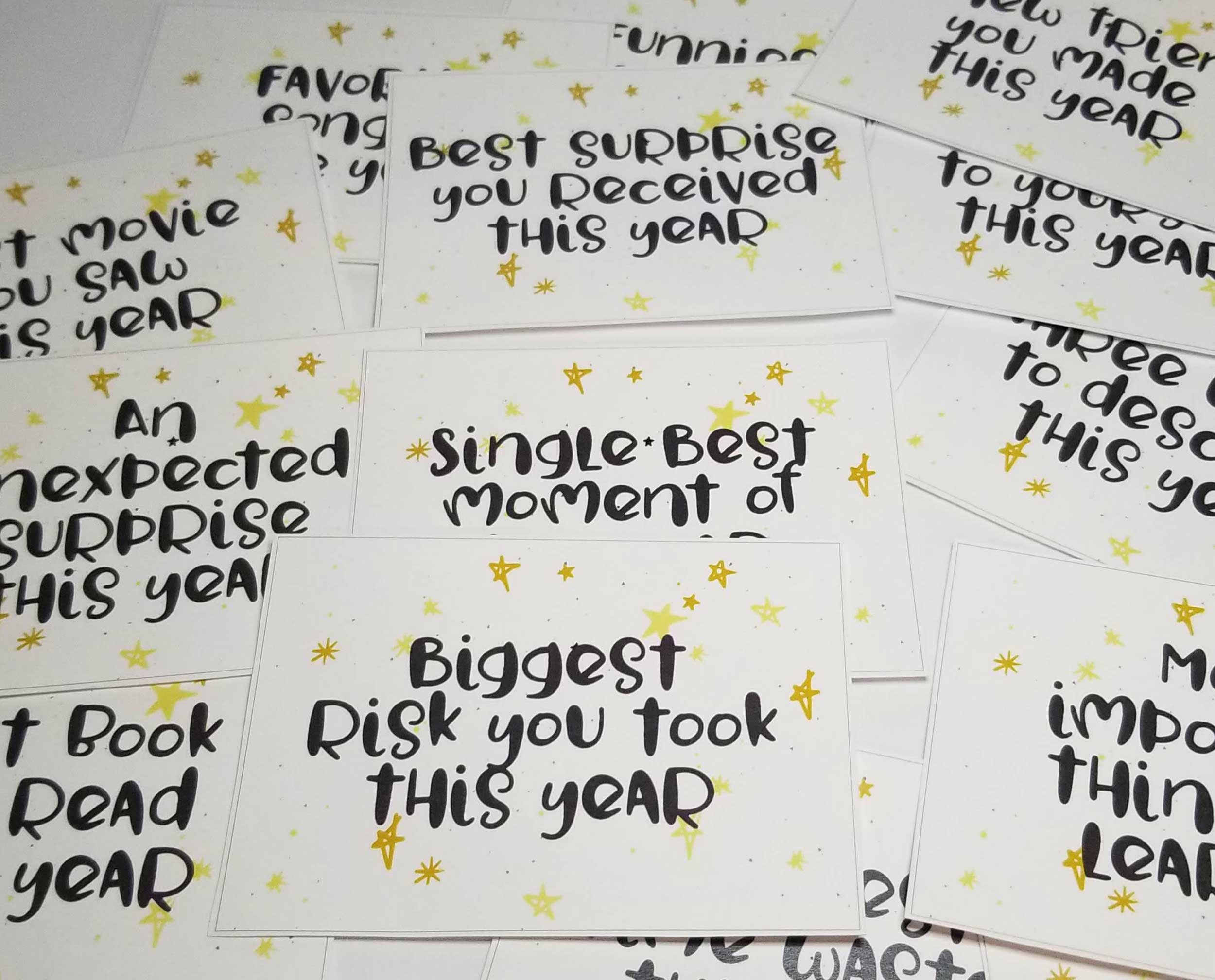 PRINTABLE New Year's Eve NYE Reflections Card Game | Family Friends ...