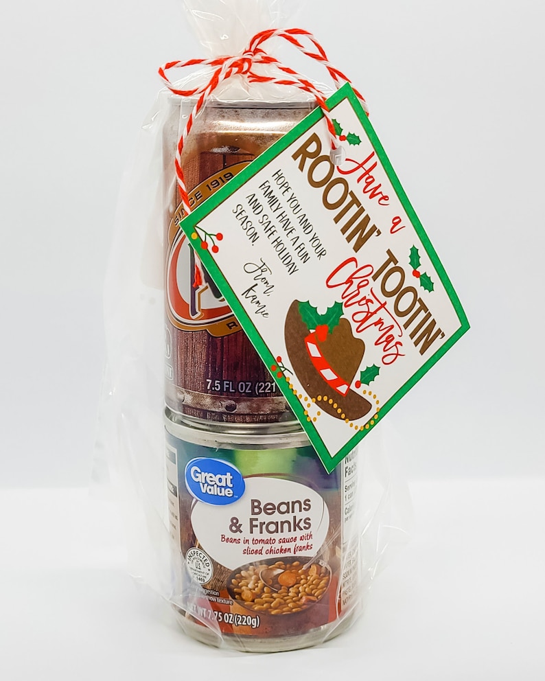PRINTABLE Rootin' Tootin' Christmas Editable Gift Tag Root Beer & Beans ...