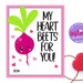 PRINTABLE Kid's Classroom Valentines Cards | Set of 6 | Cute Food ...