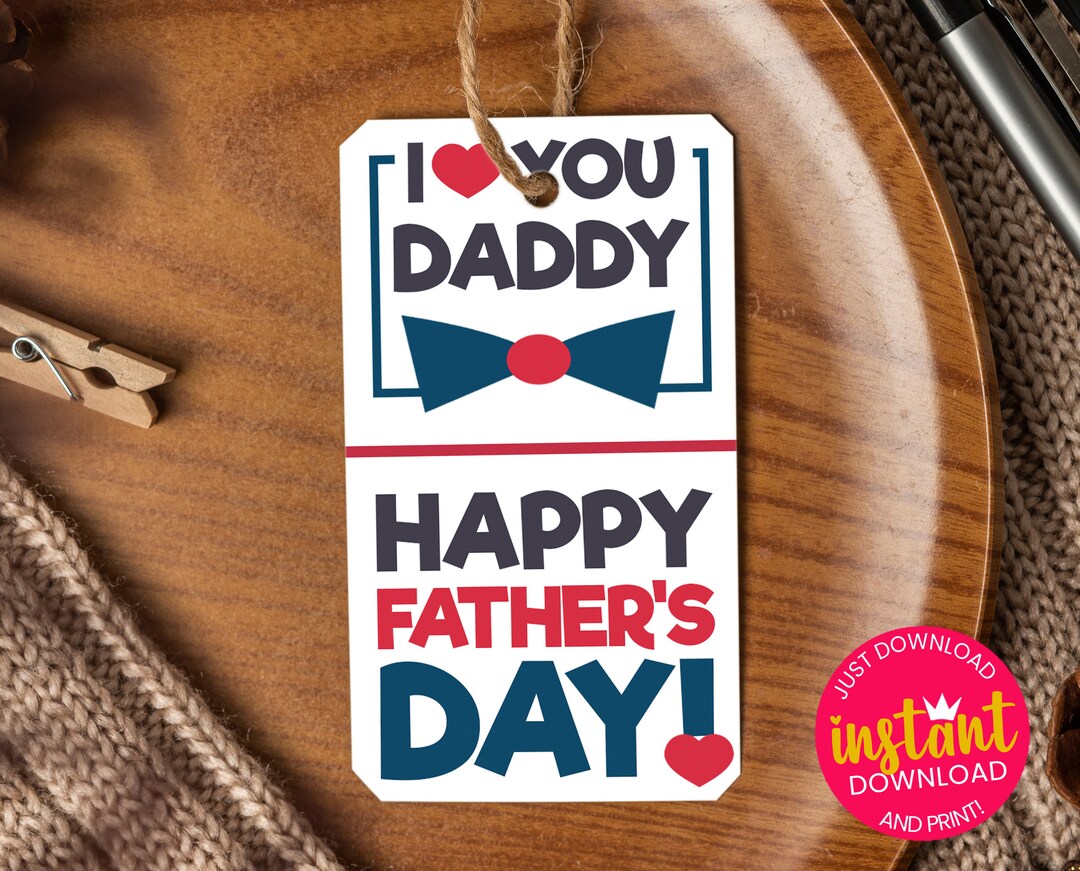 PRINTABLE Father's Day Gift Tag Card | Gift Tag for Daddy | Super Dad ...