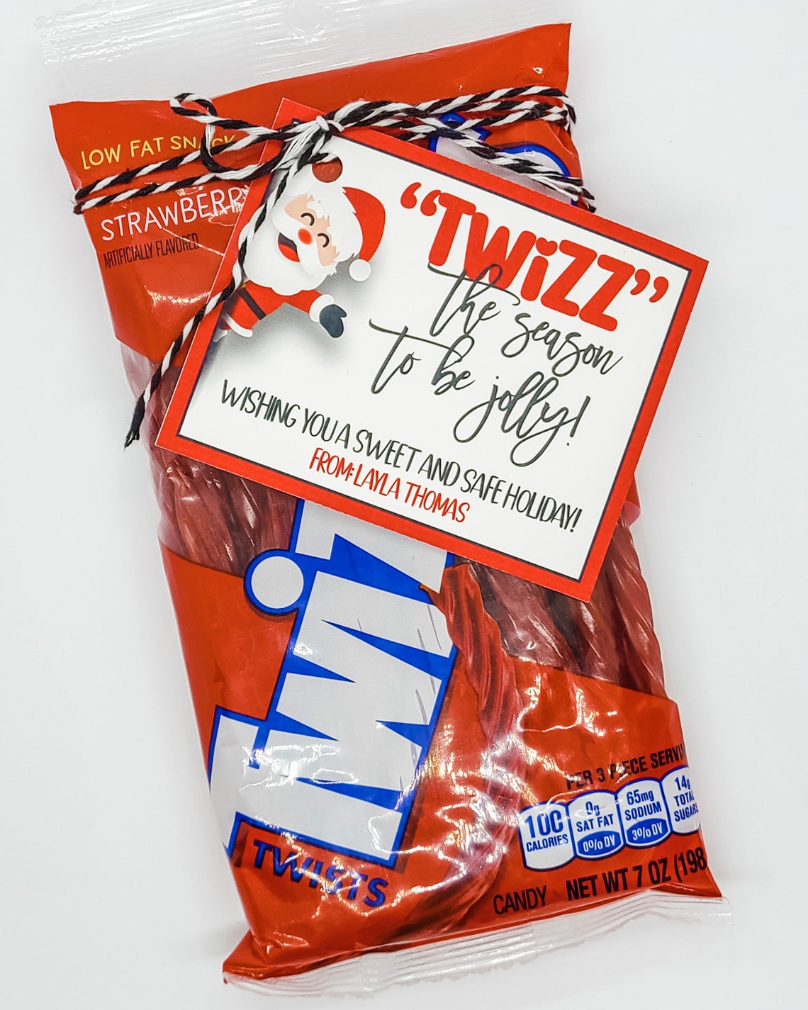 PRINTABLE Twizz the Season Christmas Editable Tag Friend Family ...