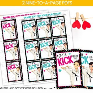 PRINTABLE Classroom Karate Taekwondo Jiujitsu Gift Tag Card | Etsy