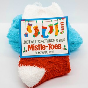 PRINTABLE for Your Mistle-toes Christmas Editable Gift Tag | Sock Gift ...