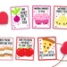 PRINTABLE Kid's Classroom Valentines Cards | Set of 6 | Cute Food ...