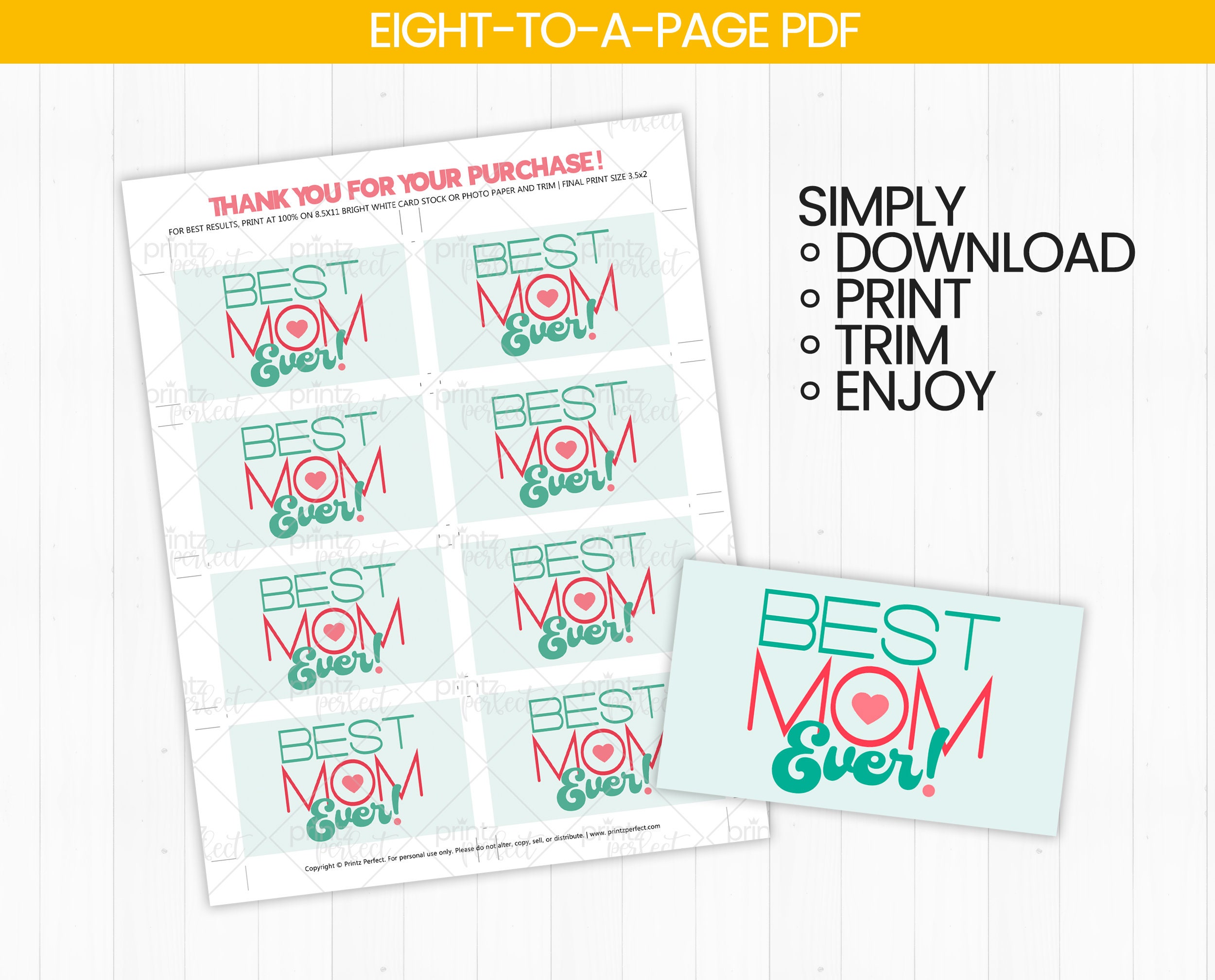 PRINTABLE Mother's Day Gift Tag Card | Gift Tag for Mom | Heart Gift ...