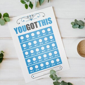 Printable Goal/challenge Tracker | 21 Day and 30 Day | You Got This ...