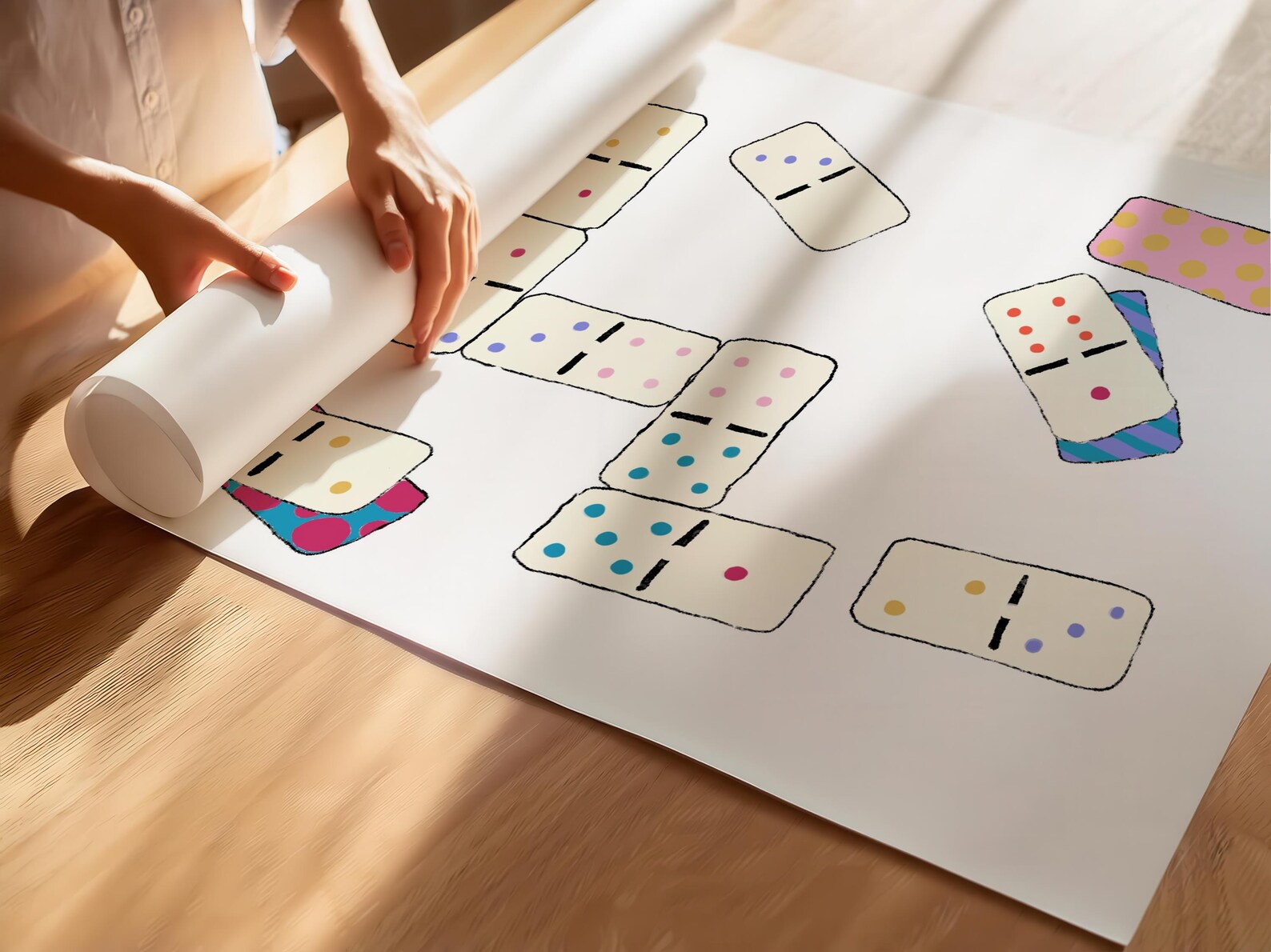 Dominoes Art Print: Colorful Game Room Poster (digital Download) - Etsy