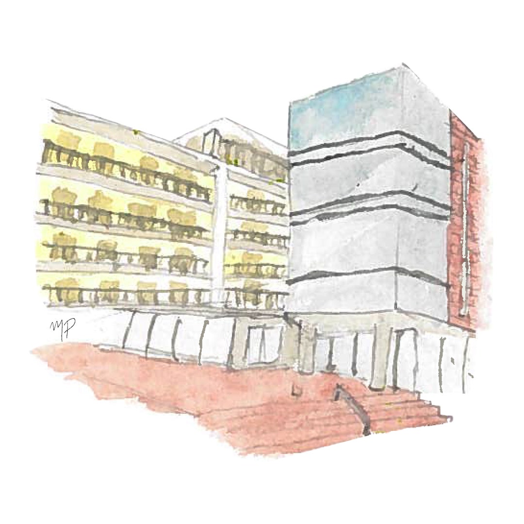 Tulane University Dorm Watercolor Digital Download Print | Wall ...