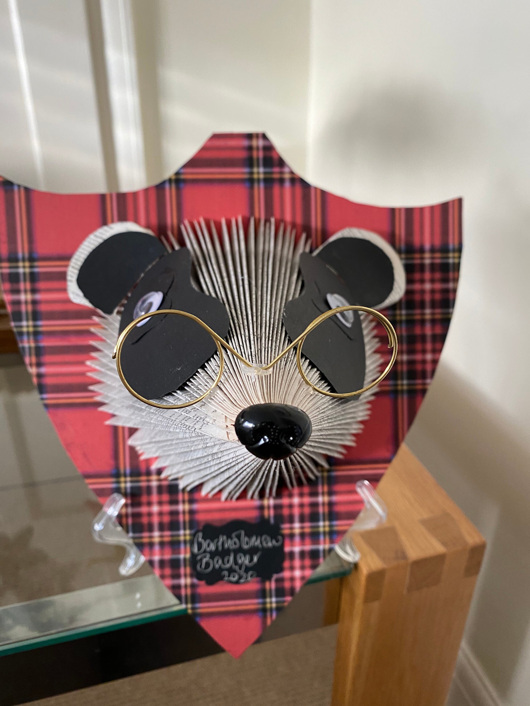 Faux badger hunting trophy/cruelty free taxidermy/recycled | Etsy