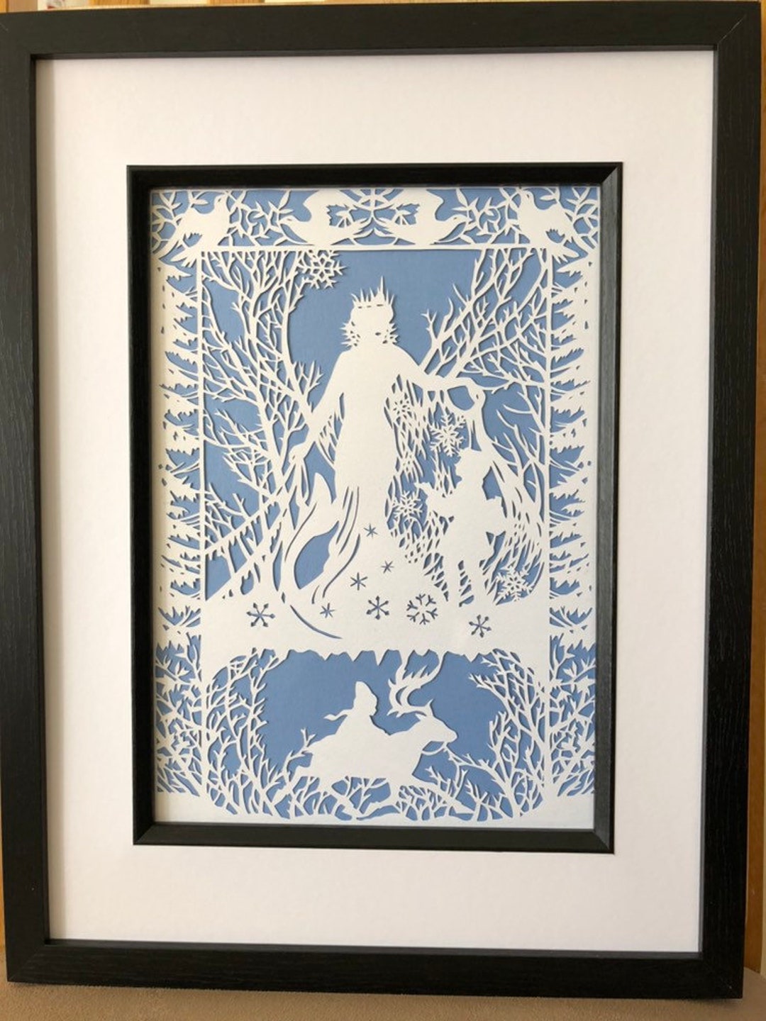 Ice Queen Papercut/ Fantasy/ Fairy Tales/ Birthday Gift/xmas - Etsy