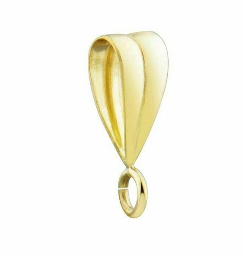 9ct Gold Pendant Bale Grooved Yellow Gold Easy Use Groove Pendant Bail ...