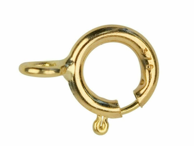 9ct Gold 5mm Open Bolt Ring Fastener - Clasps Gold Jewellery Making ...