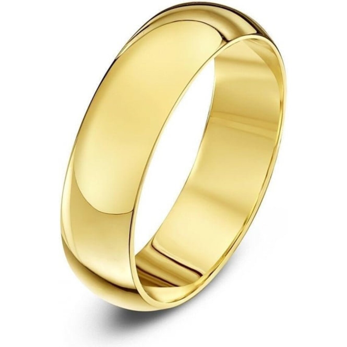 9ct Yellow Gold D-shaped Extra Large Wedding Ring Z to Z+4, Plus Size 4 ...