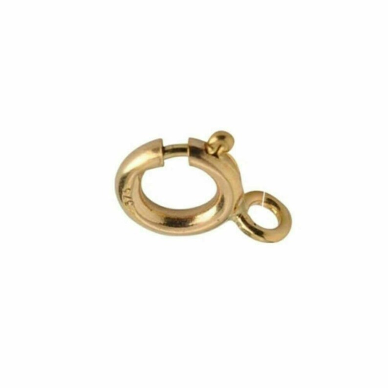 9ct Gold 5mm Open Bolt Ring Fastener Clasps Gold Jewellery Making ...