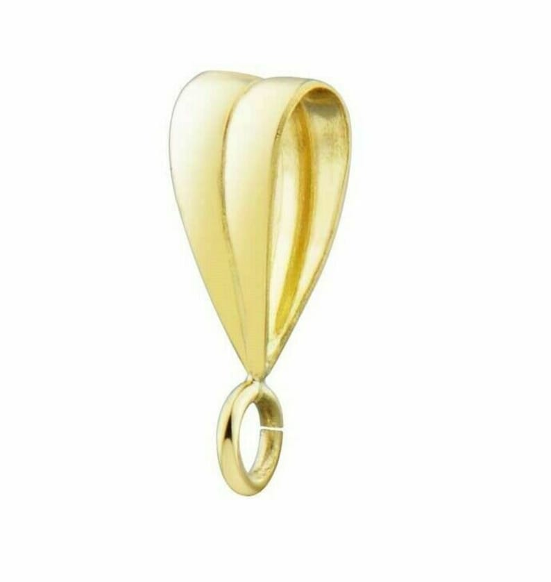 9ct Gold Pendant Bale Grooved Yellow Gold Easy Use Groove Pendant Bail ...